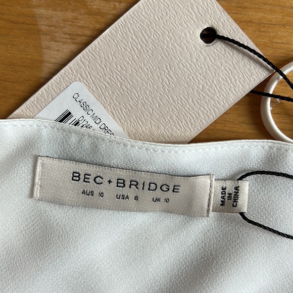 Bec & Bridge | Dresses | Bec And Bridge Cowl Neck Ivory Slip Dress ...